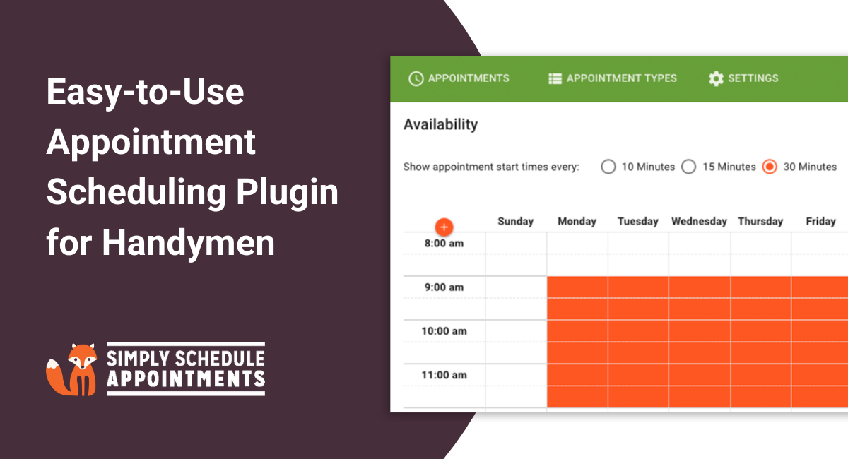 Scheduling Plugin for Handyman Services - Simply Schedule Appointments