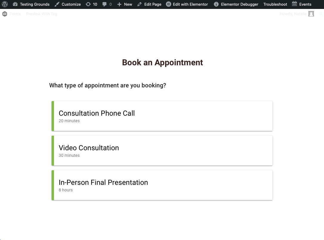List Appointment Types in Columns - Simply Schedule Appointments