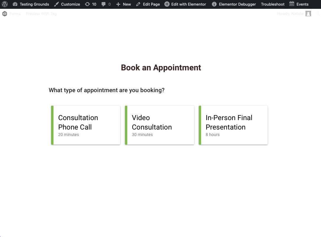 List Appointment Types in Columns - Simply Schedule Appointments