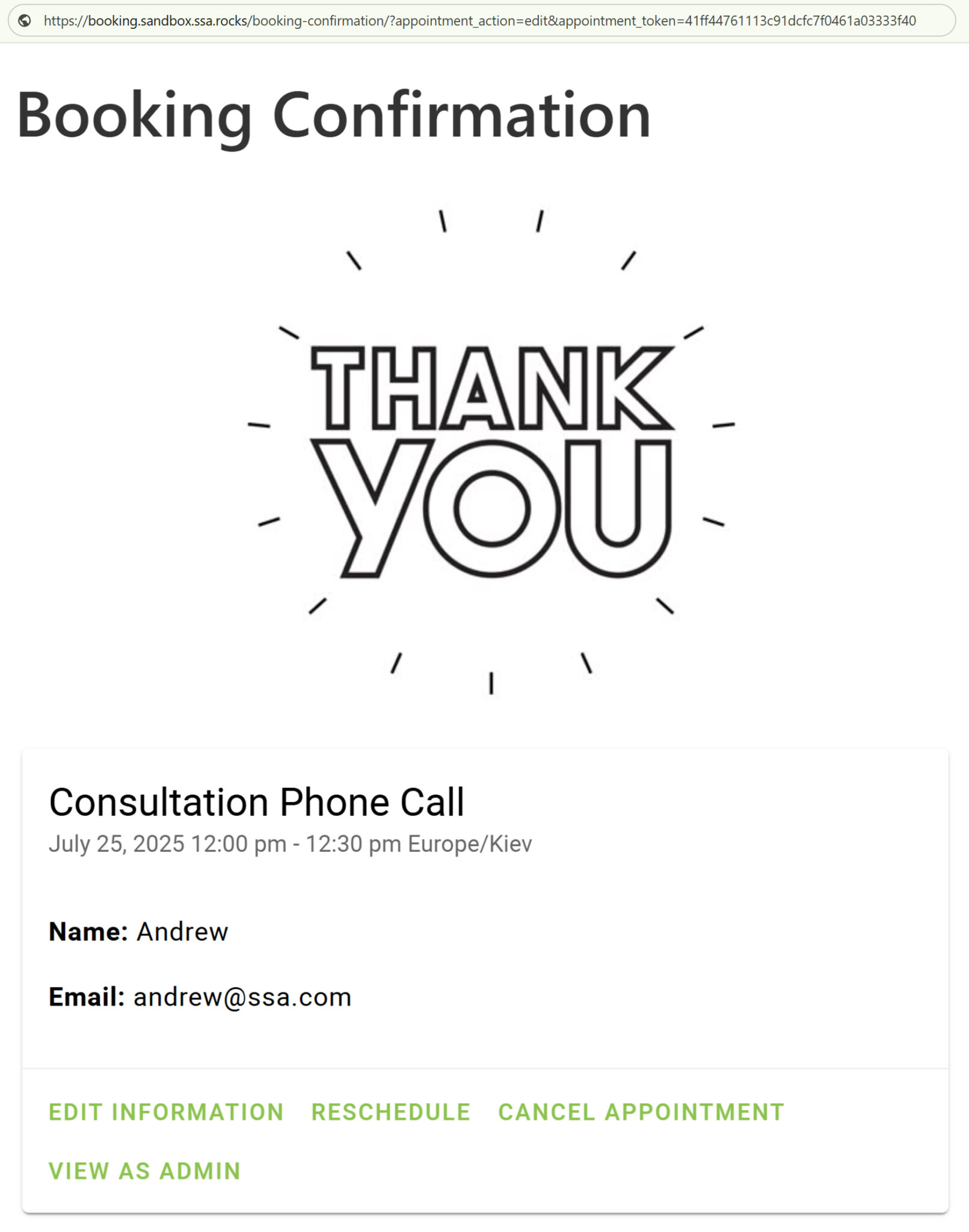 Redirect to Custom Confirmation Page - Simply Schedule Appointments