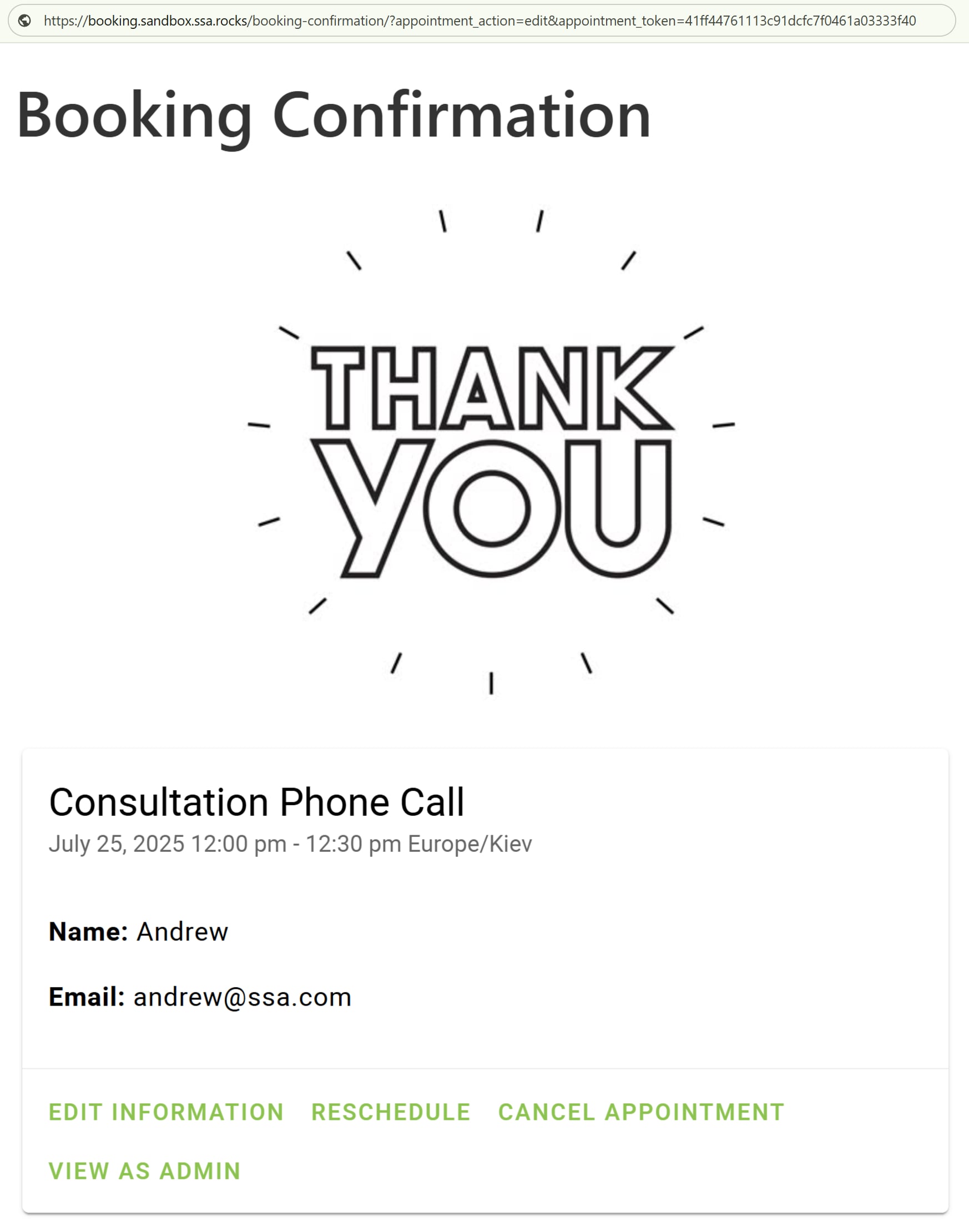 Redirect to Custom Confirmation Page - Simply Schedule Appointments