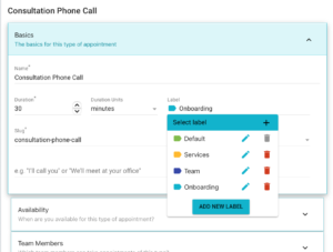 Appointment Type Labels - Simply Schedule Appointments