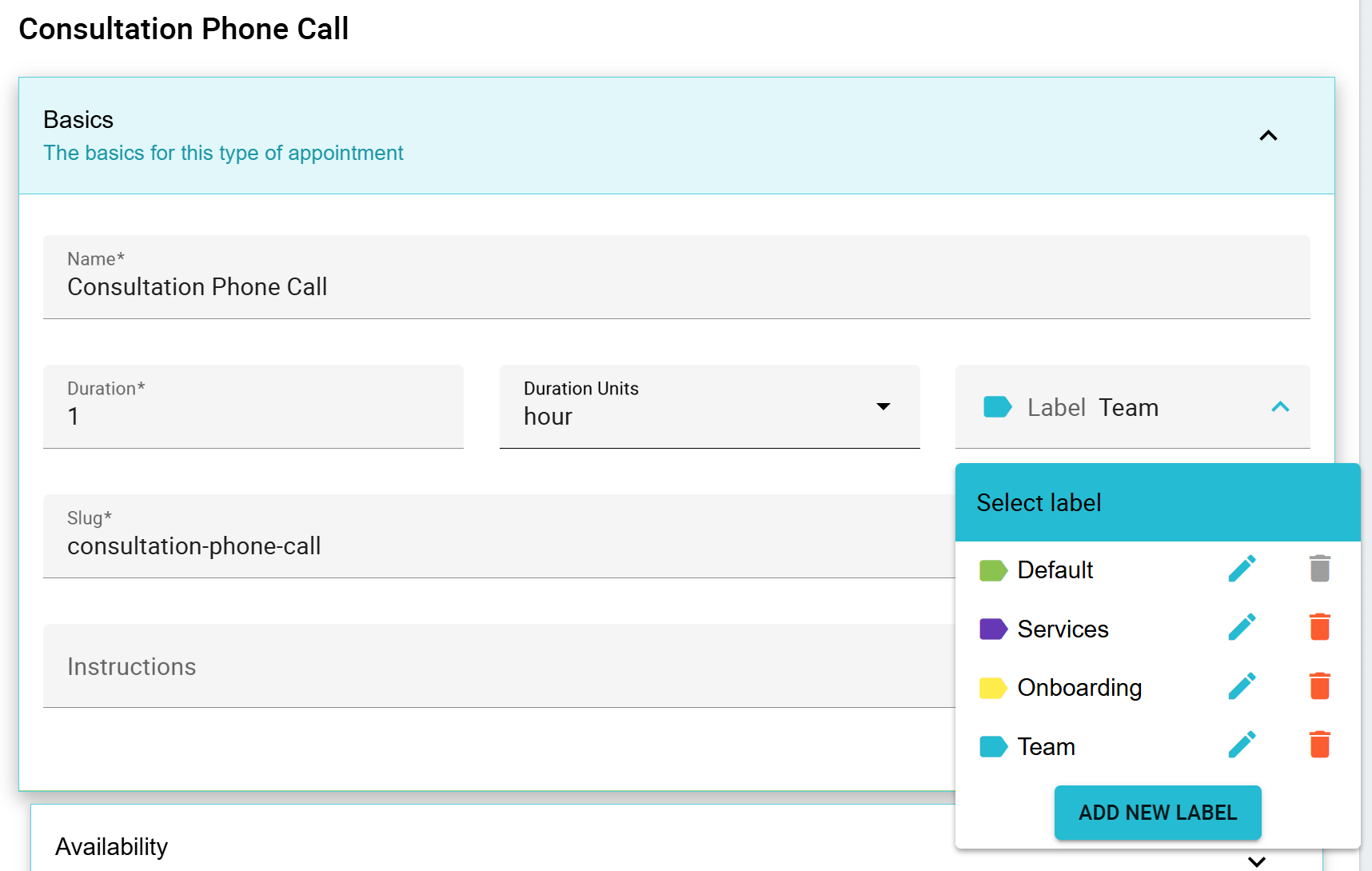 Appointment Type Labels - Simply Schedule Appointments
