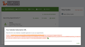 ICS Subscription Feed - Simply Schedule Appointments