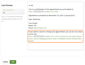 Cancel, Reschedule, Edit or Delete Bookings - Simply Schedule Appointments