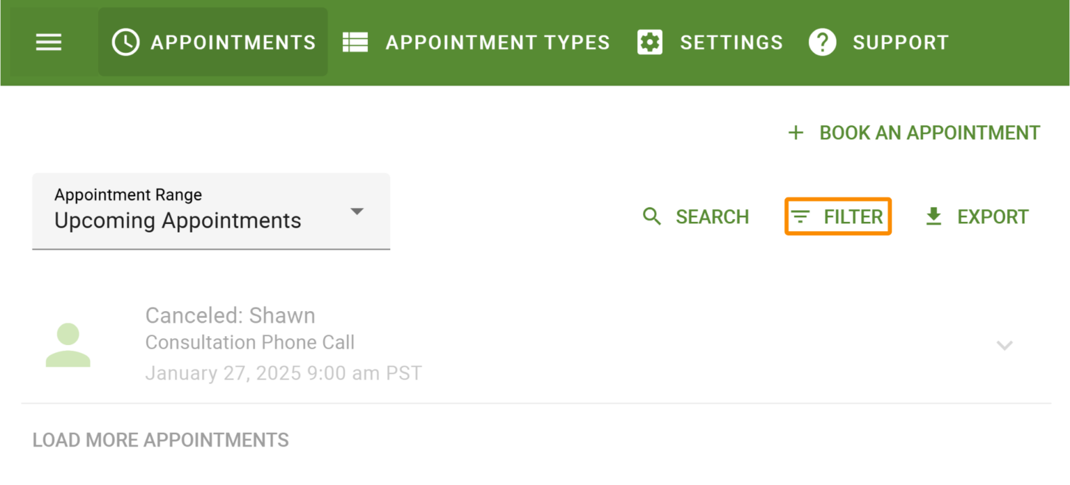 Searching, Filtering, and Viewing Bookings - Simply Schedule Appointments