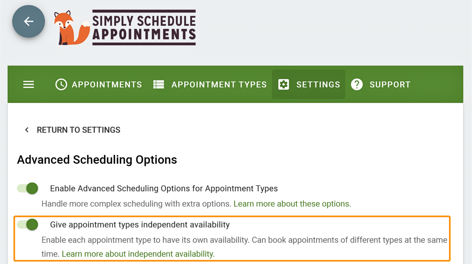 Independent Availability for Appointment Types - Simply Schedule ...