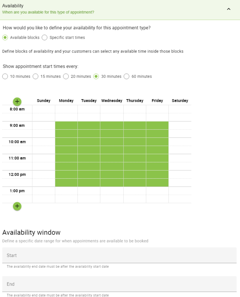 Appointment Type Settings - Simply Schedule Appointments